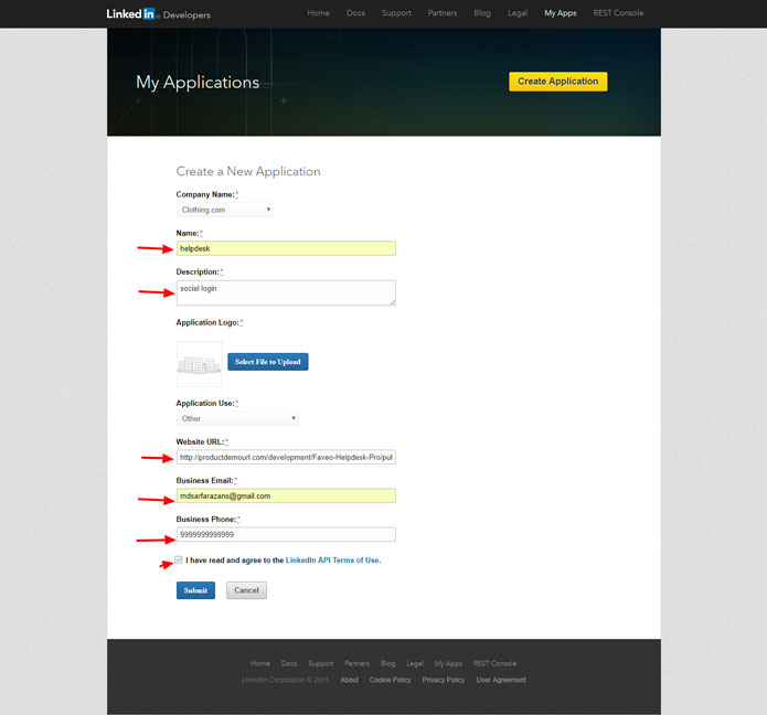 Faveo Social login with Linkedin · faveosuite/faveo-helpdesk Wiki · GitHub